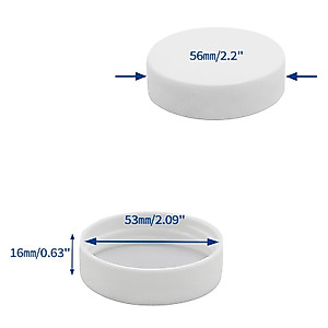 Hufopik Threaded/Screw-On Caps for 3 and 5 Gallon Water Bottle Jugs (6 pk) (53mm, White)