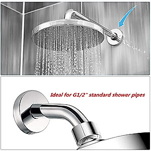 Shower Escutcheon Plate, Shower Flange Cover - Modern Shower Arm Flange 3.5” Extra Large | Universal Escutcheon Brushed Stainless Steel Replacement Cover Plate, Fits Standard 1/2" shower Pipes