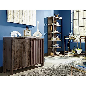 Sauder International Lux Bar Cart, Satin Gold Finish