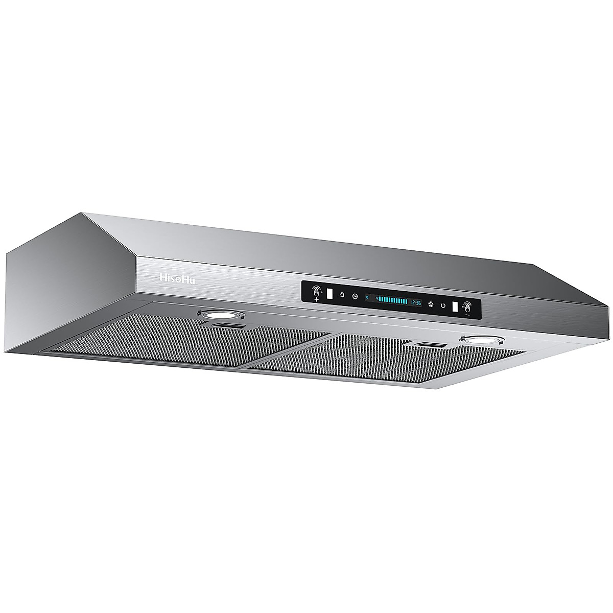 HisoHu 30 Inch Under Cabinet Range Hood with 900-CFM, 4 Speed Gesture Sensing&Touch Control Panel, Stainless Steel Kitchen Vent
