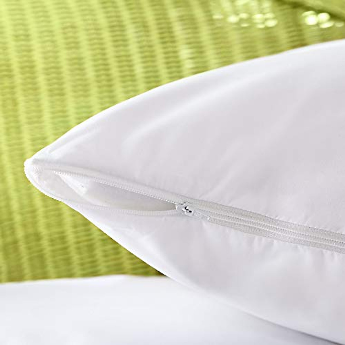 AllerEase 100% Breathable Cotton Pillow Protector for Sleeping, King 36" x 20" (Pack of 1) 2 Count