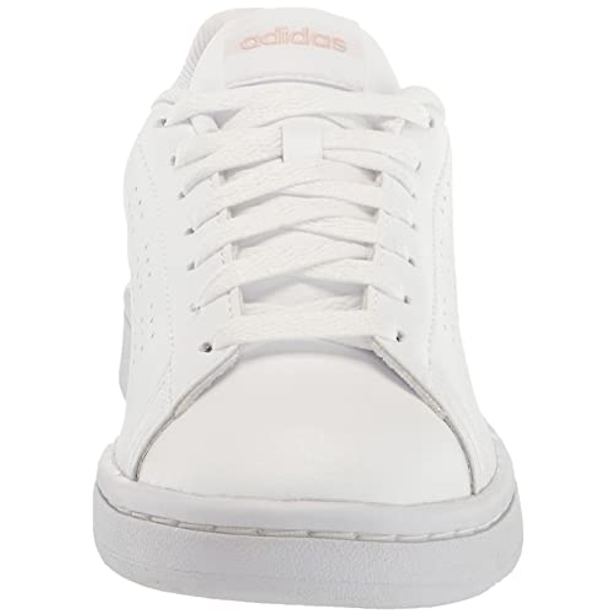 adidas Women's Advantage Sneaker, White/White/Wonder Taupe, 8.5