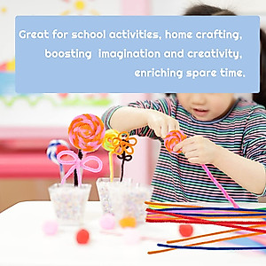 110 Pieces Orange Christmas Pipe Cleaners, Craft Pipe Cleaners, Pipe Cleaners Chenille Stem, Orange Pipe Cleaners Bulk, Art Pipe Cleaners for Creative Home Decoration Supplies Arts and Crafts Project