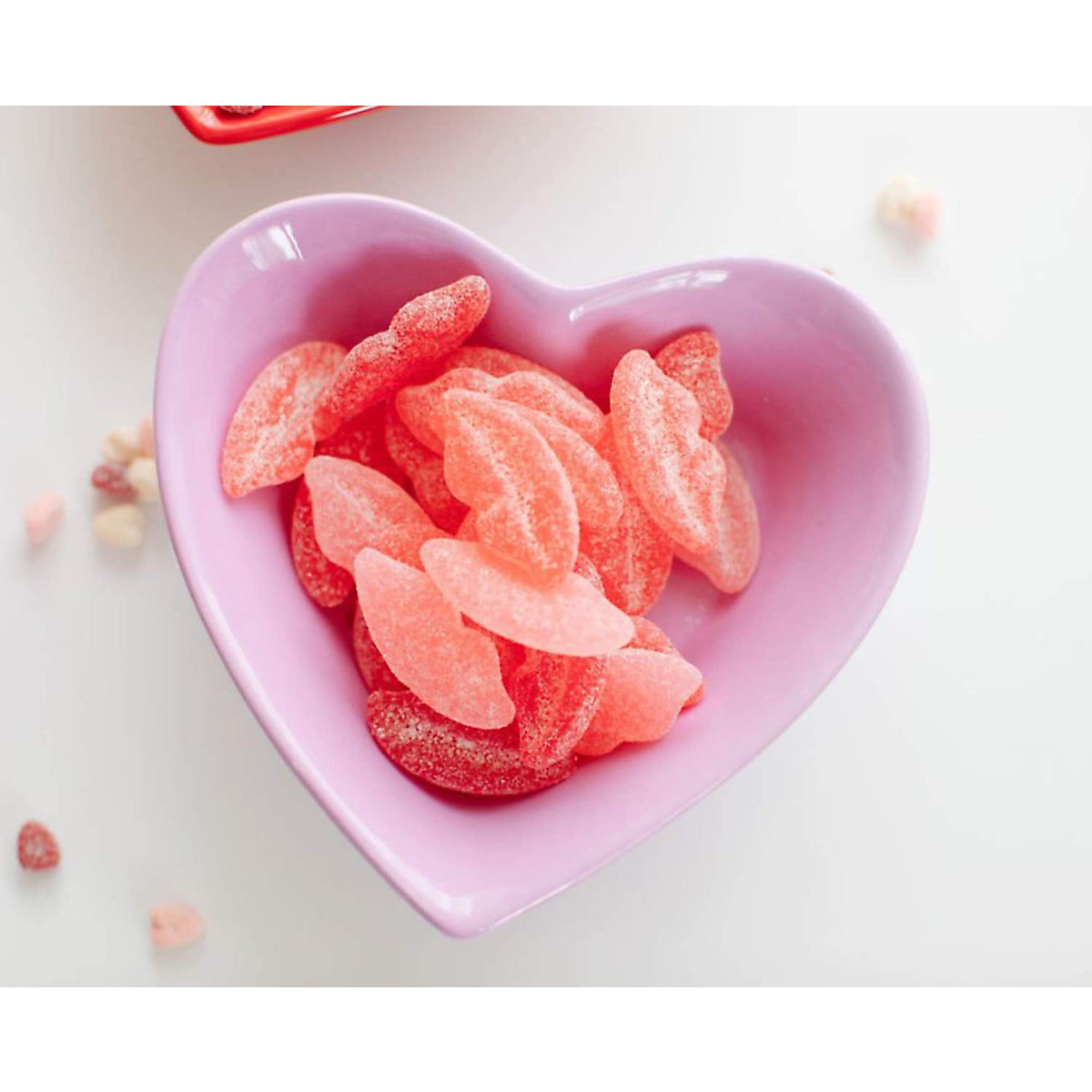 By The Cup Sour Pucker-up Gummy Lips, 2 lb Bulk Bag