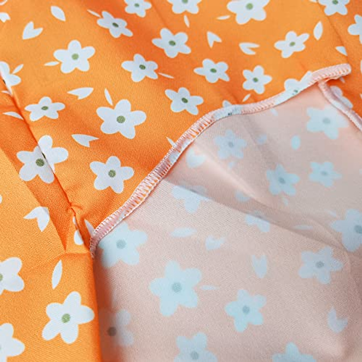 Floral Holiday Dress Spring Summer Pet Clothes Cat Dog Bow Tie Suspender Dress Doggie Outfit Puppy Party Vacation Beach Garden Apparel