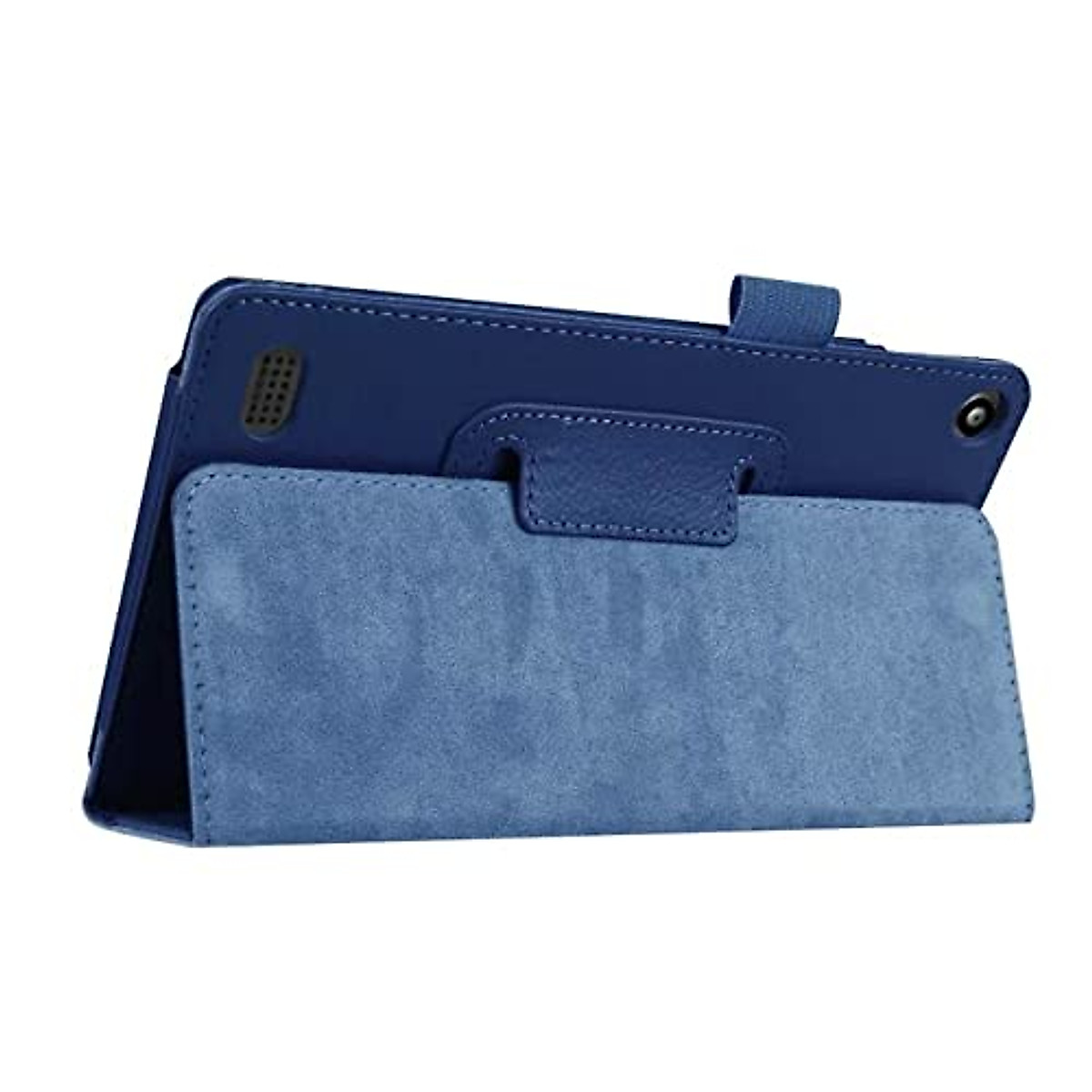 ZZOUGYY Tablet Cover for Amazon Kindle Fire 7 5th Generation(Model:SV98LN,2015 Release),Ultra Slim Folio Stand Lightweight Leather Case for Kindle Fire HD7 5th Gen 7" (Li-Dark Blue)