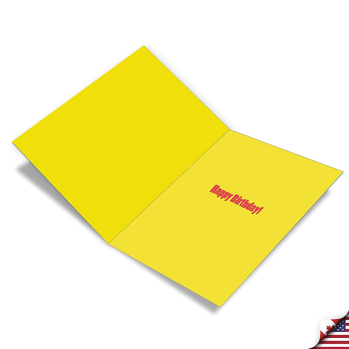 NobleWorks - 1 Happy Birthday Greeting Card Jumbo (8.5 x 11 Inch) - Celebration, Appreciation Stationery for Birthdays - Big Happy Birthday from Us J3900BDG