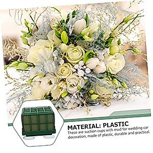 Abaodam 6 Pcs Flower Sucker Large Flower Cage Holders Suction Cup Wreath Holder Floral Grande Cage Floral Foam Sausage Flowers Cage Floral Mud Tray Artificial Flowers Plastic Arched