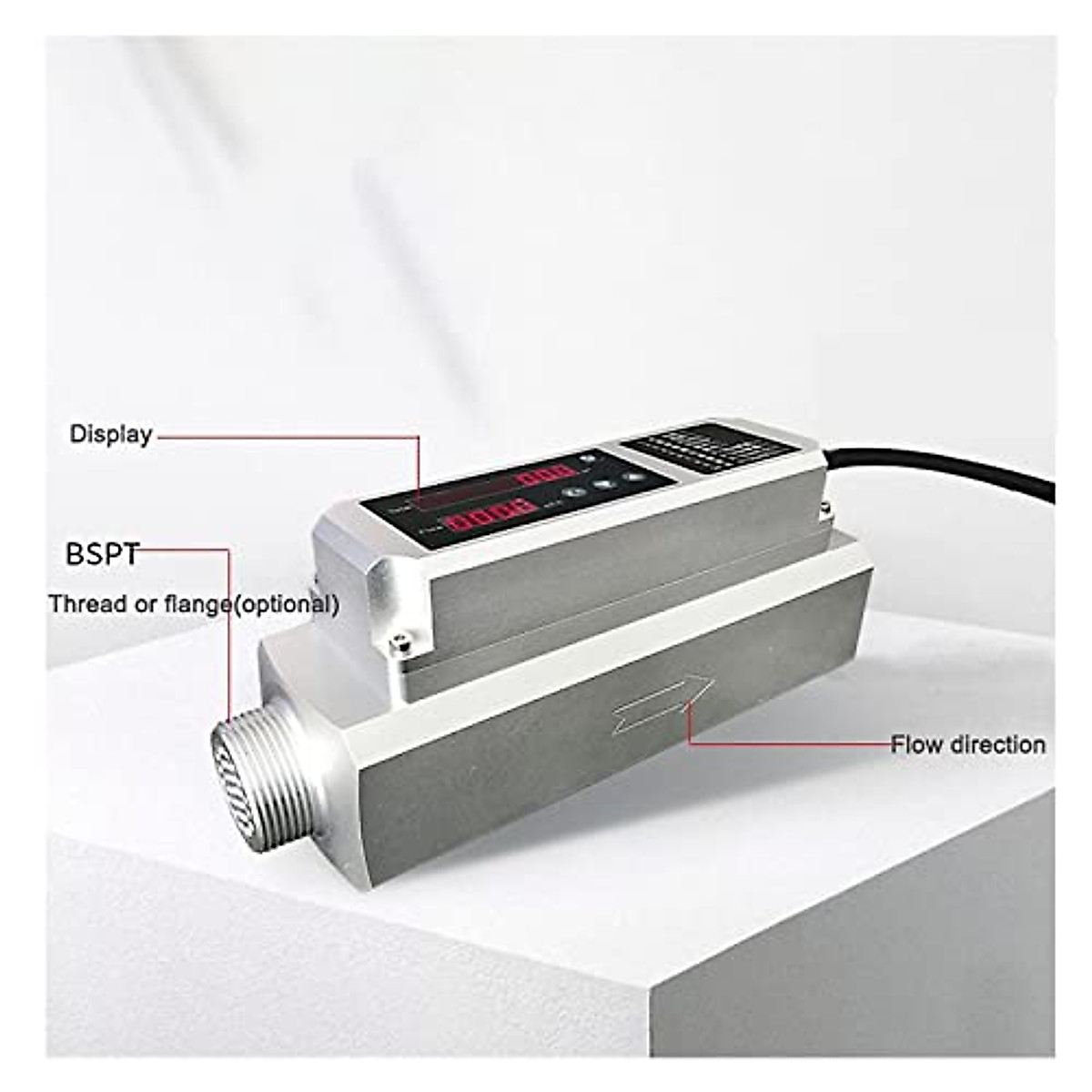Ultrasonic Flow Meter MF2000 Series Flow Meter Flowmeters MF2025/MF2032/MF2050 Large Flow 2~400m³/H Digital Gas Mass Flowmeter Air Nitrogen Oxygen Argon Carbon Dioxide Sensor Transducer Accessories(Co