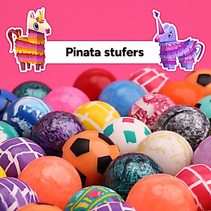 Bouncy Balls Assorted Bulk Toys Pack 25psc 1.26inch 32mm - Super Ball for Toddlers and Adults Party Favors Pinata Filler Goodie Bags Stuffers for Kids Treasure Box Toys for Classroom Carnival Prizes