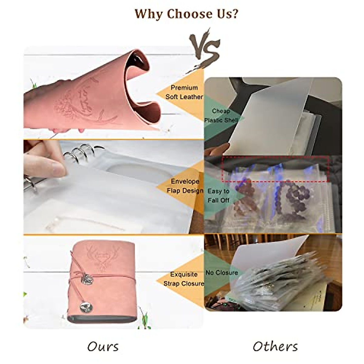 Verkigle Travel Jewelry Organizer, A5 Binder Jewelry Storage Book with Pockets, Foldable Earring Holder with Clear Jewelry Bags for Ring, Studs and Bracelet(70 Grids+70 Thicken PVC Bags)