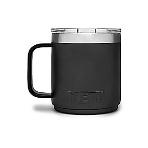 YETI Rambler 10 oz Stackable Mug, Vacuum Insulated, Stainless Steel with MagSlider Lid, Black