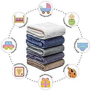 Fuzzy Blanket or Fluffy Blanket for Baby, Soft Warm Cozy Coral Fleece Toddler, Infant or Newborn Receiving Blanket for Crib, Stroller, Travel, Decorative (28Wx40L, XS-Flint Gray)