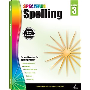 Spectrum Spelling Workbook Grade 3, Ages 8 to 9, 3rd Grade Spelling Workbook Covering Phonics, Handwriting Practice with Vowels, Consonants, Dictionary Skills, and More, Spelling Books for 3rd Grade