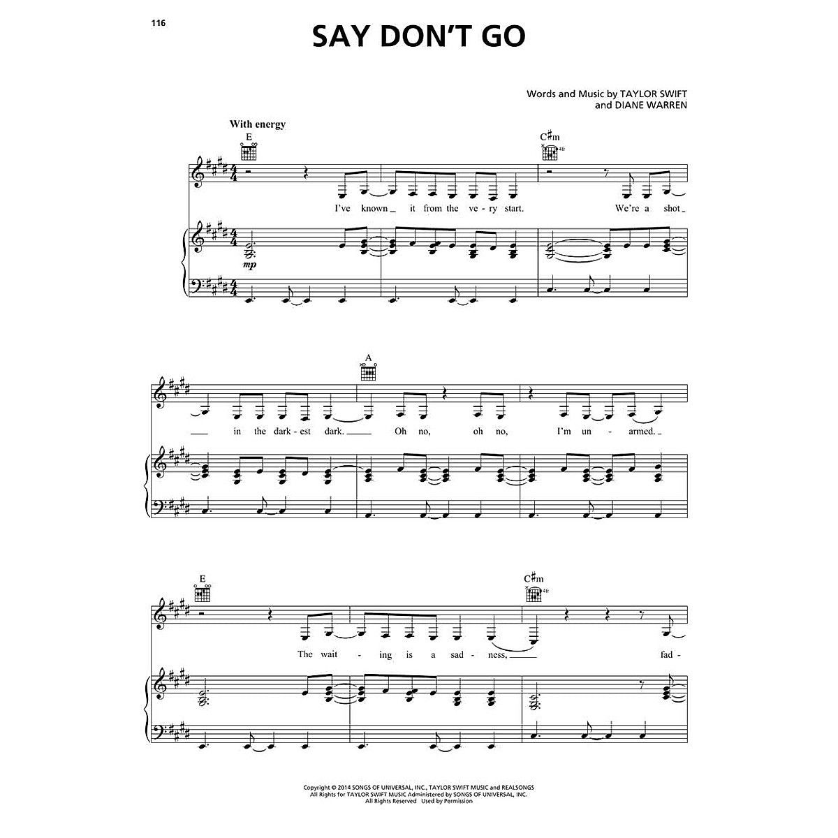 Taylor Swift - 1989 (Taylor's Version): Piano/Vocal/Guitar Songbook