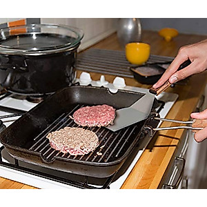 Homi Styles Metal Spatula with Beveled Edges | Stainless Steel cooking Spoon | Heavy Duty Turner for Skillets, Griddles & Grills | Great for Pancake Flipper, Fish, Eggs, Burgers, Omelet & More