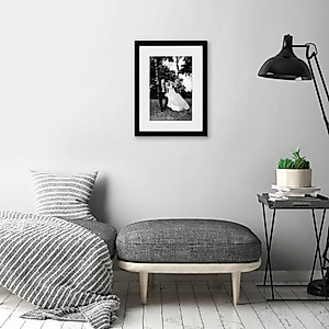 Americanflat 12x16 Picture Frame with Shatter-Resistant Glass - Use as 8x12 Frame with Mat or 12x16 Frame Without Mat - Signature Collection - Photo Frame for Wall Display - Black
