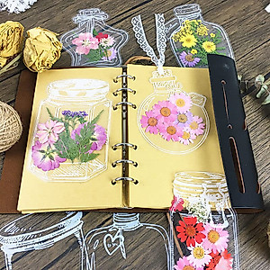 Ansbell 40 Pieces Bookmarks, Book Markers, Transparent Dried Flower Bookmarks, Pressed Flower Bookmark, Flower Bookmark Maker, Bookmarks for Women, Magnetic Bookmarks, Bookmarks for Book Lovers.