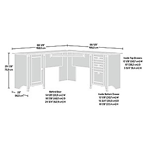 Sauder Carson Forge Corner Computer Desk, Washington Cherry finish