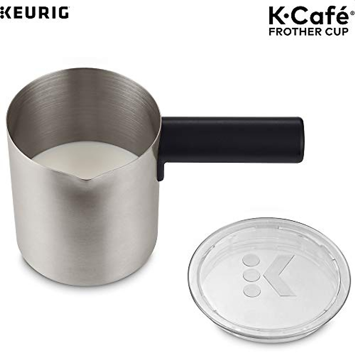 Keurig Works Non-Dairy Milk, Hot and Cold Frothing, Compatible K-Café Coffee Makers Only,34 ounce, Charcoal Frother