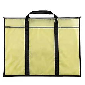 Art Mesh Vinyl Storage Bag with Handle and Zipper, Waterproof Art Supply Storage Transparent Bag for Large Posters, Poster Board, Painting, Teaching Material, Art Works,Posters Organization