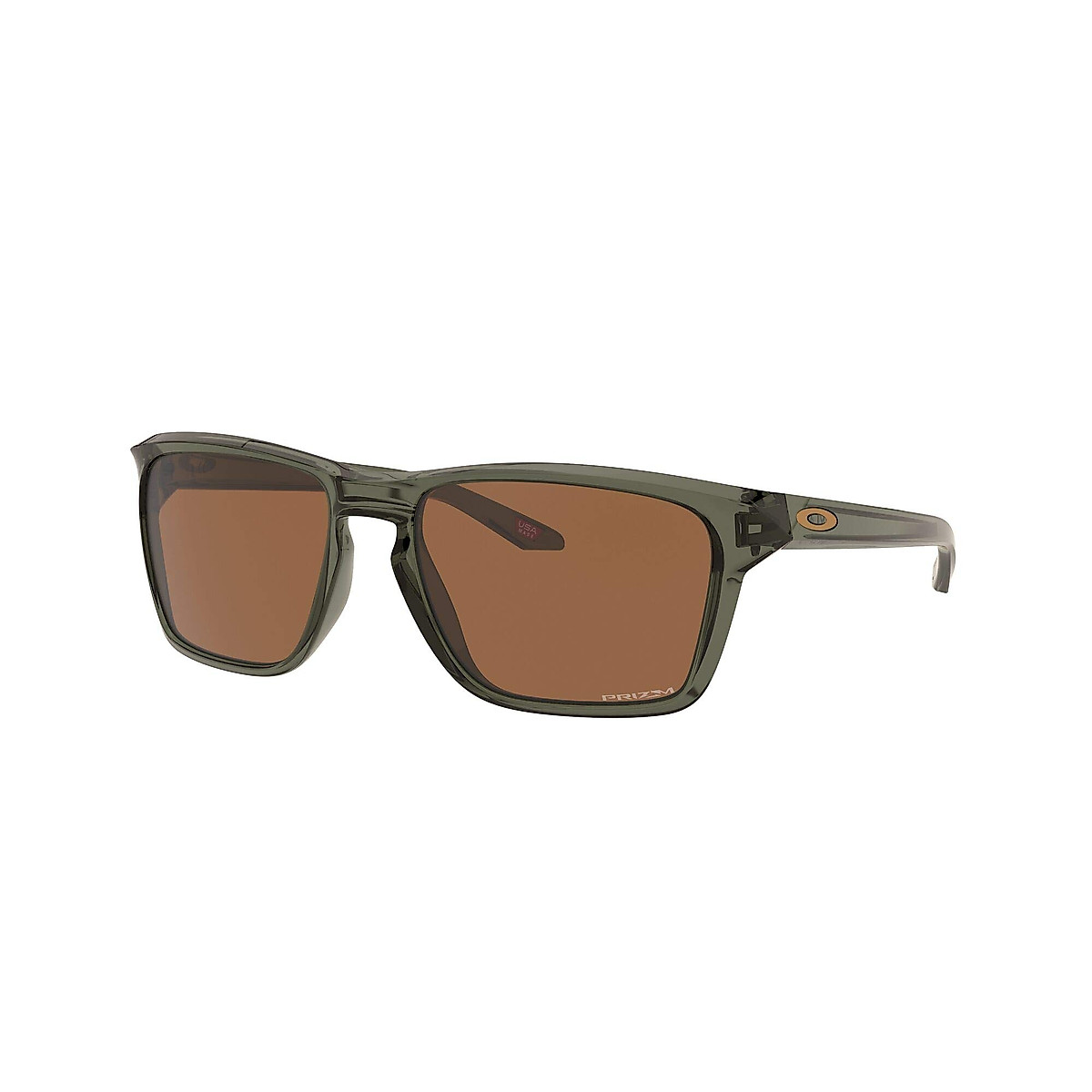 Oakley Men's OO9448 Sylas Rectangular Sunglasses, Olive Ink/Prizm Tungsten, 57 mm