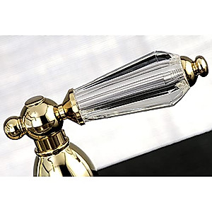 Kingston Brass KB1792WLLBS 8" to 16" Widespread Kitchen Faucet with Brass Sprayer, 8-1/4" in Spout Reach, Polished Brass