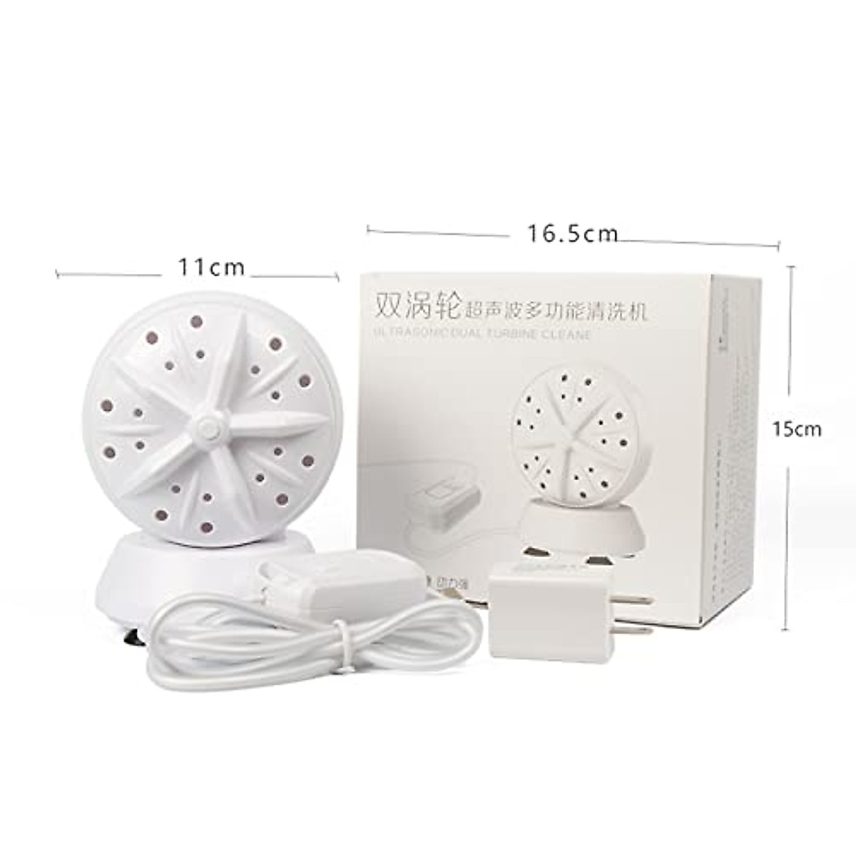 2022 Upgraded Portable Twin Turbo Washer,Ultrasonic Washing Machine, Double Power Version 3 in 1 Portable Washer For Traveling, Camping & Home Ultrasonic Washer USB Connector