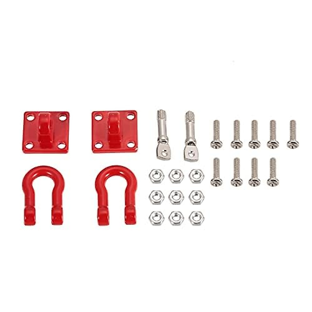 Tow Hook Trailer Chain for 1:10 RC Car Crawler, Tow Hook Steel Tow Rope,U Shaped Rescue Tow Hook for Traxxas Trx4 Axial Scx10 Wraith D90 Tamiya