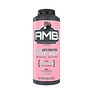 Anti Monkey Butt, Lady's Body Powder with Calamine, Prevents Chafing and Absorbs Sweat, Talc Free, 8 oz