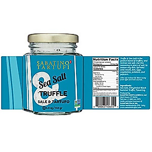 Sabatino Tartufi Truffle Salt Seasoning, All Natural Gourmet Truffle Salt, Sicilian Sea Salt,Kosher, Non-Gmo Project Certified, 4 oz
