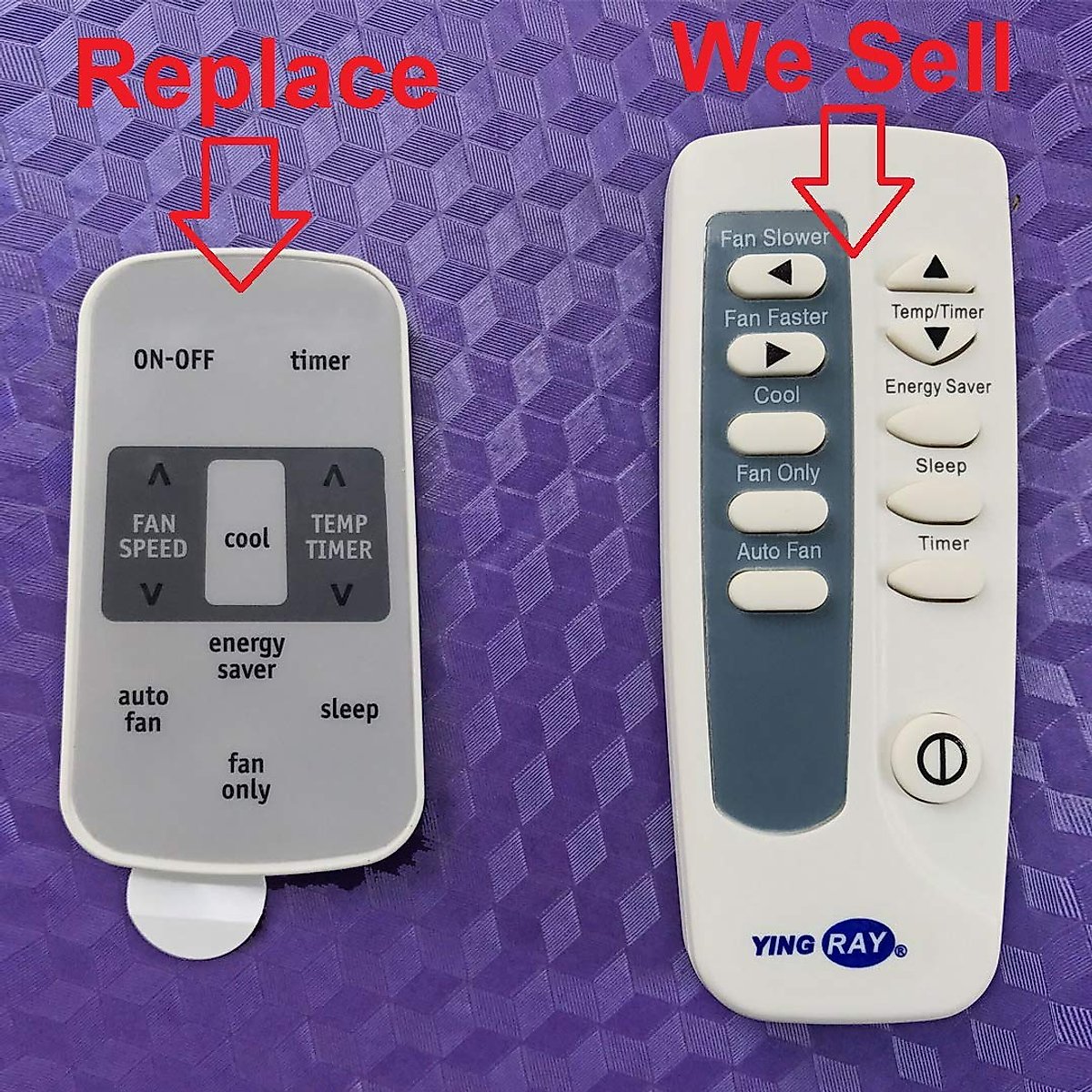 YING RAY Replacement for Frigidaire Window Air Conditioner Remote Control Model FFRA06L2S1 FFRA06L2S10 FFRA06L2S11 FFRA08L2S1 FFRA08L2S10 FFRA08L2S11 FFRE05W3Q1 FFRE05W3Q10 FFRE05W3Q11