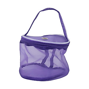 yueton 1PCS Mesh Yarn Storage Bag Circular Yarn Storage Box Wool Storage Bucket Weaving Tool Storage Basket for Sewing Accessories Yarn Weaving Tools