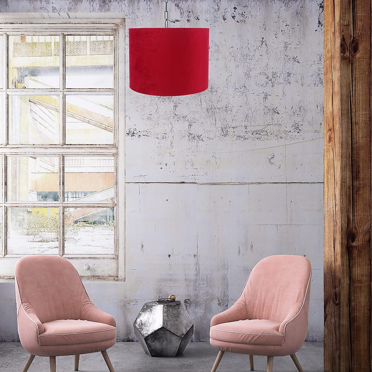 Lurrose Burlap Lamp Shade Chandelier Lamp Shades Drum Lampshade Modern Lamp Shades Table lamps Floor lamp Medium Drum Shades