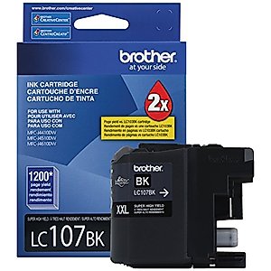 Brother Printer LC107BK Super High Yield Cartridge Ink, Black
