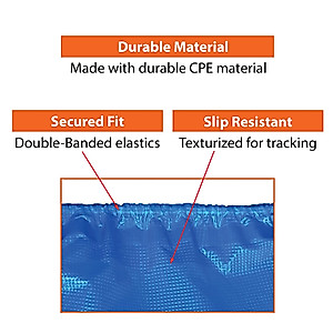 ProtectX Disposable Shoe & Boot Covers, XL Extra Large, 100-pack (50 pairs), Waterproof, Slip Resistant, Durable CPE plastic, Fits up to Men’s 14 US Size and All Women’s US Size Shoes