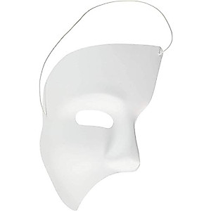 White Phantom Mask,Adult Size,1 Pc