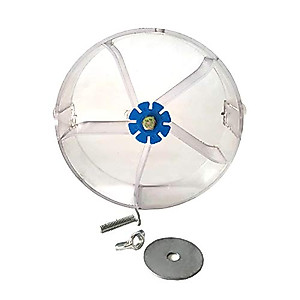 Bird Creative Foraging System Wheel Seed Food Ball Rotate Training Toy for Small and Medium Parrots Parakeet Cockatiel Conure (Clear)