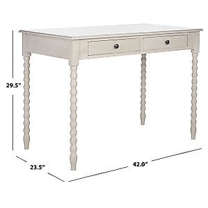 SAFAVIEH Home Collection O'Mara Black 2-Drawer Computer Table Office Desk DSK5711C, Taupe