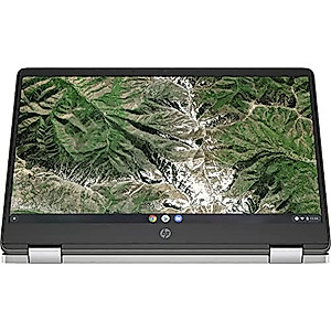 HP Newest Laptop X360 14a Chromebook 14in HD Touchscreen Intel Celeron 4GB DDR4 64GB eMMC WiFi Webcam Stereo Speakers Bluetooth 5 Chrome OS Silver Color (Renewed)