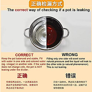 Laotesi 30cm Hot Pot with Divider, Shabu Shabu Hot Pots, LTS-12516, Food Grade Stainless Steel, Chinese Dual Sided Pot Set for Induction Cooktop, Gas Stove & Electric Stove