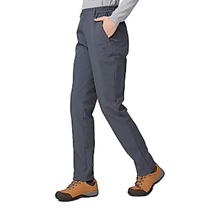 CAMELSPORTS Women Winter Outdoor Pants Waterproof Fleece Lined Warm Ski Snowboard Pants for Hiking Work Cycling Camping Gray