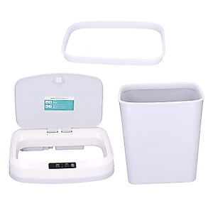 Denominate Intelligent Waste Bin 15L Infrared Induction Trash Can with Lid Gray for Home Office Kitchen Use