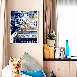 Wynwood Studio Fashion and Glam Wall Art Canvas Prints 'What's On My Mind Navy Custom' Home Décor, 16 in x 24
