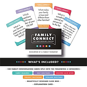 100 Conversation Cards for Kids - Engaging Questions & Conversation Starters - Family Card Games to Strengthen Parent-Child Relationship - Meaningful Topics for Dinner Table, Game Nights or Road Trips