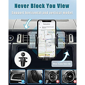 KASOTT Cell Phone Holder Mount for Car - Dashboard Windshield Air Vent Desk Universal 4 in1 Strong Suction Cup Long Arm, Compatible with iPhone, Samsung, Android and All 4-7" Smartphones