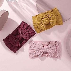 10 PCS Baby Headbands Nylon Hairbands with Bows for Newborn Infant Girl Toddler Kids Handmade Hair Accessories