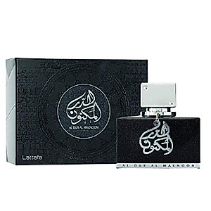 Al Dur Al Maknoon Silver for Men EDP - 100 ML (3.4 oz) I Fresh Light Leather With Fruity Accents I Leathery,Musky,Slightly Smoky with a pleasant aura I Suitable for any Occasion I by Lattafa