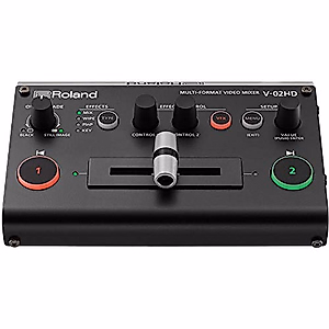 Roland V-02HD PAC2 Micro Video Switcher Mixer Bundle with BOSS FS-6 Dual Footswitch, 2 HDMI Cables & 1/4-inch TS Phone Cable