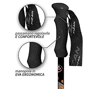 Fizan Compact 3 Trekking Poles – 5.6 oz Ultralight, Backpacking, Thru Hiking Poles, Adjustable, Collapsible, Customized Fit, EVA Grips, Aluminum Walking Sticks (Compact 3 / EVA/Pink)